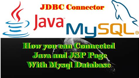 How You Can Connect Jsp Page Or Java With Mysql Database Youtube