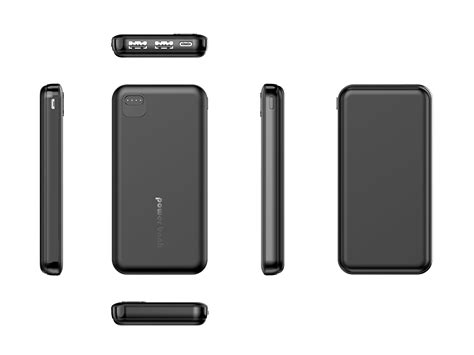 creative portable dual input output power bank mobile phone charging