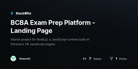 bcba exam prep platform landing page stackblitz