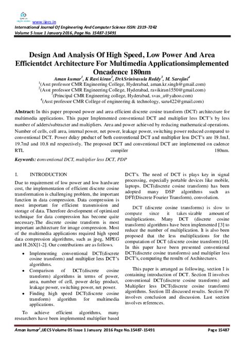 Pdf Design And Analysis Of High Speed Low Power And Area