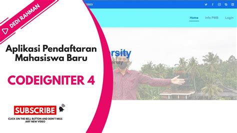 Source Code Aplikasi Pendaftaran Mahasiswa Baru Codeigniter YouTube