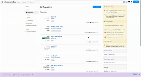 GitHub codestates seb seb pre 스택오버플로우 클론 코딩입니다