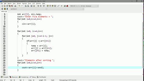 Lecture Sorting In Array C Programming YouTube