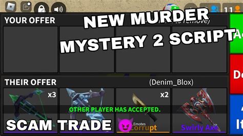 roblox mm2 autoaccept script tradescam working 2024 youtube