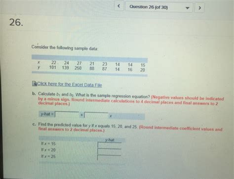 Solved Consider The Following Sample Data B Calculate B Chegg