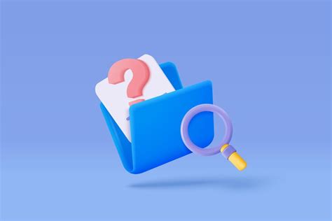 premium vector 3d document list with question mark icon paper