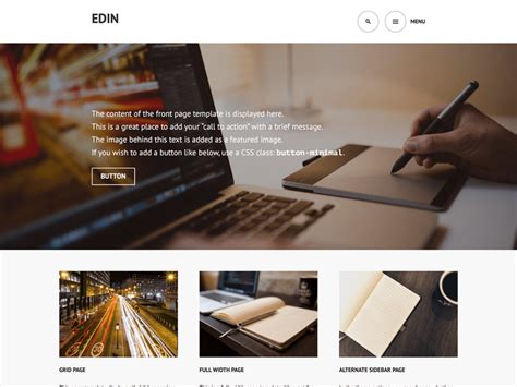 full width template wordpress themes —