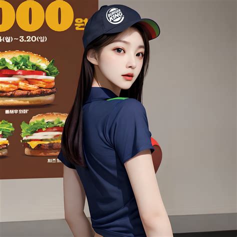 002다양한 패스트푸드 프랜차이즈 점원을 묘사 Ai 디자인 포트폴리오 크몽
