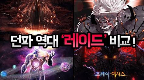 【던파】 역대 모든 레이드 장단점 비교 안톤 루크 핀드워 프레이 이시스 Youtube