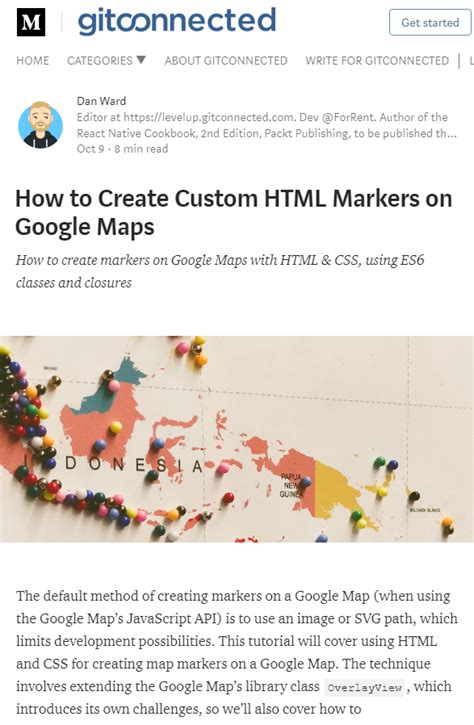 Dan Ward Talks About How To Create Markers On Google Maps With HTML CSS Using ES6 Classes And