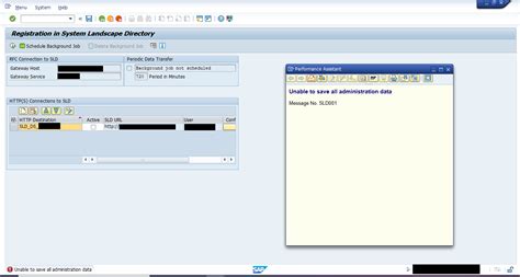 3221816 unable to save all administration data error occurred when