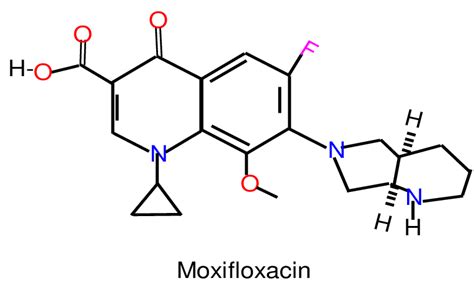 Chemical Molecular Structure Of Moxifloxacin Download Scientific Diagram