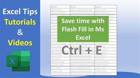 Save Time With Flash Fill In Ms Excel Use Shortcut To Fill Values
