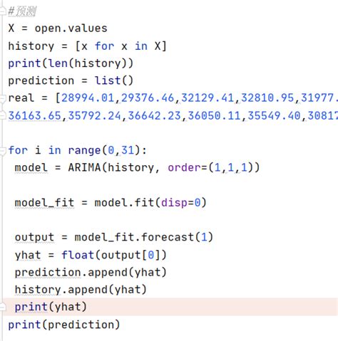 python时间序列 statsmodels tsa arima model构建arima模型预测，为什么出来一条斜线 python论坛