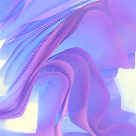 Abstract Pattern Of Flying Fabric Stripes 3d Rendering Digital Illustration Stock Illustration