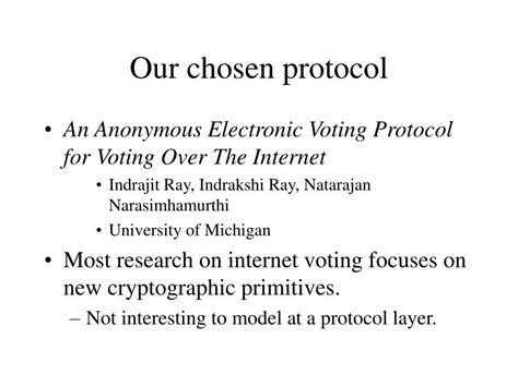 Ppt Analysis Of An Internet Voting Protocol Powerpoint Presentation
