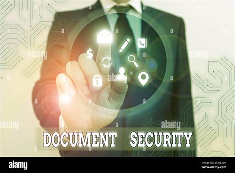 Conceptual Hand Writing Showing Document Security Concept Meaning Means In Which Important