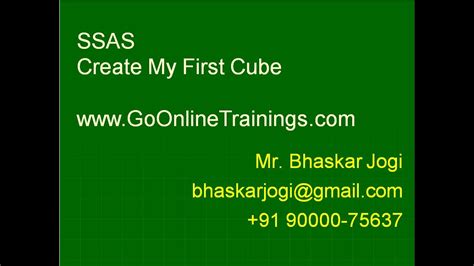 Ssas Part8 Create My First Cube Youtube