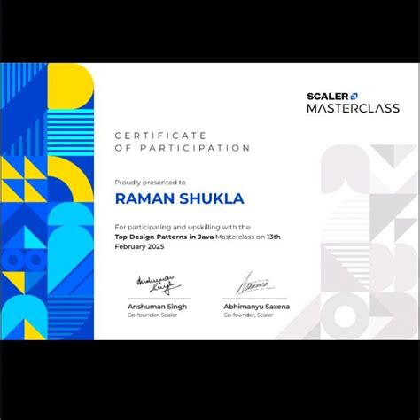 Certification On Top Design Patterns In Java Raman Shukla