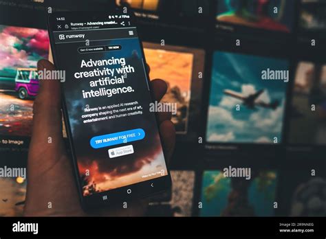 Runway Gen 2 Text To Video Ai Tool Page On Smartphone With Runwayml Website Background Swansea