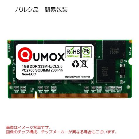 GB ノートPC用メモリ DDR SODIMM QUMOX PC Pin CL non ECC バルク QXDDR CL SOD GB メ