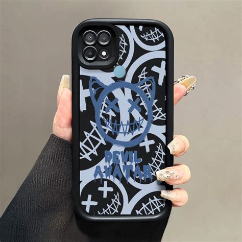 เคสสำหรับ Oppo A15 A15s A35 เคสโทรศัพท์ซิลิโคนกันกระแทกหน้ายิ้มแบบ