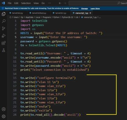 How To Create Multiple VLANs With Python Script CCNA Practical Labs