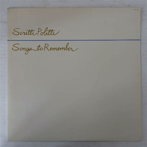 Yahooオークション 10090386 【国内盤】scritti Politti Songs To