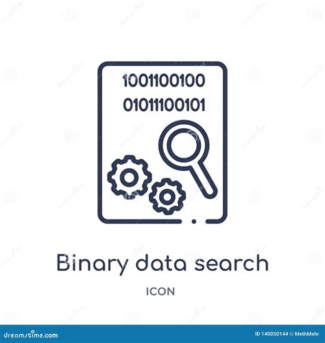 Linear Binary Data Search Icon From Business And Analytics Outline