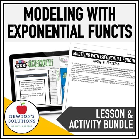 Solving Exponential Equations Using Logarithms Lesson And Activity Bundle