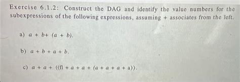 Solved Exercise 612 Construct The Dag And Identify The