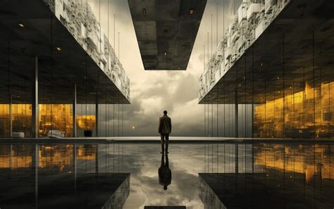 Premium Ai Image Digital Occupation In Gloomy Architecture