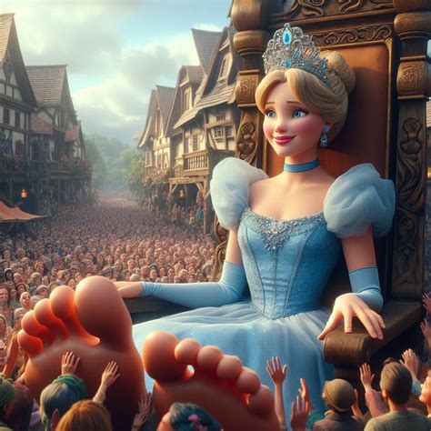 Cinderella Shows Her Feetsoles To The Crowd By Cozybigman33 On Deviantart