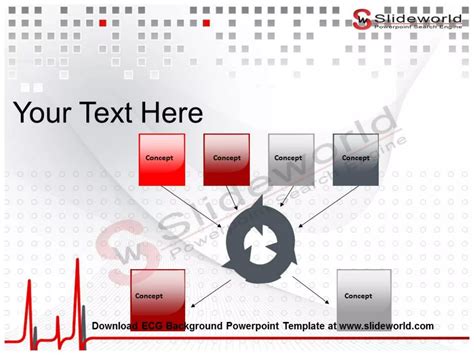 Ecg Background Powerpoint Template Slide World Pptx Computer