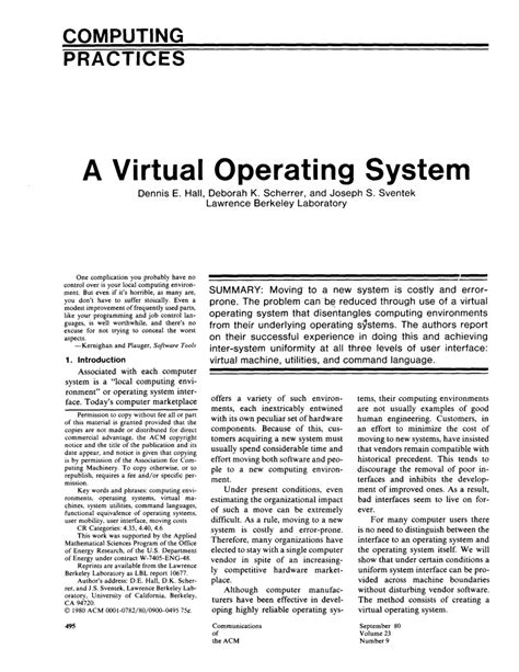 Pdf A Virtual Operating System