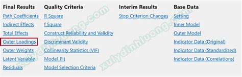 Hệ Số Tải Ngoài Outer Loading Trong Smartpls Là Gì Phạm Lộc Blog