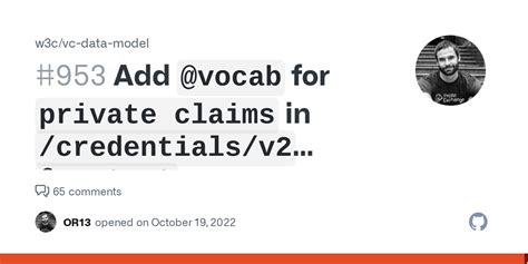 Add `vocab` For `private Claims` In `credentialsv2` `context` · Issue 953 · W3cvc Data
