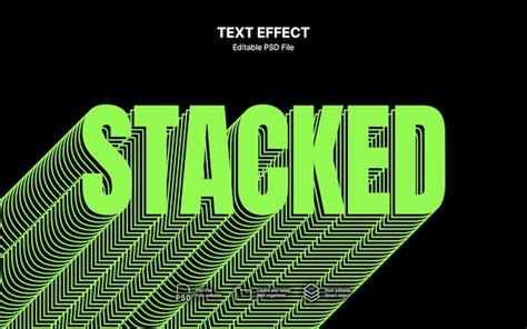 Stacked Text Effect Psd High Quality Free Psd Templates For Download