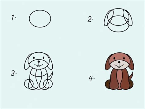 Как нарисовать собаку легко и красиво поэтапно