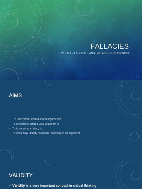 Week 4 Fallacies Descargar Gratis Pdf Argument Logical Consequence