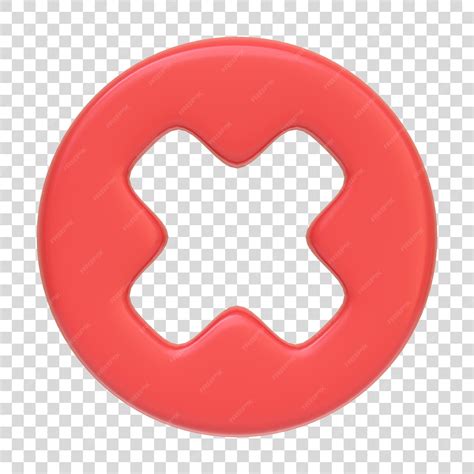 Premium Psd Red Error Symbol Isolated On White Background 3d Icon