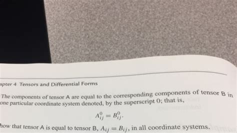 Solved Apter 4 Tensors And Differential Forms Components Of Chegg Com