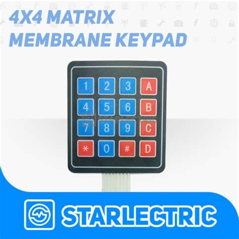 Jual 4x4 Matrix Membrane Keypad For Arduino Jakarta Barat