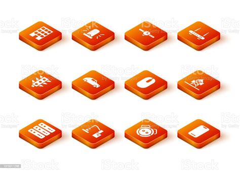 서버 데이터 웹 호스팅 로봇 암 손 공장 신호등 자동차 진공 청소기 컴퓨터 마우스 스마트 폰 및 안테나 아이콘을 설정합니다 벡터 3차원 형태에 대한 스톡 벡터 아트 및 기타