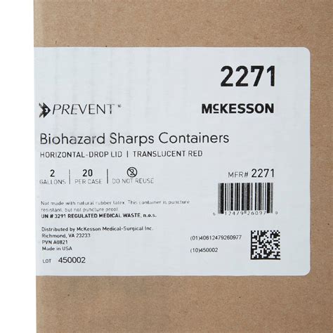 Mckesson Prevent Sharps Container