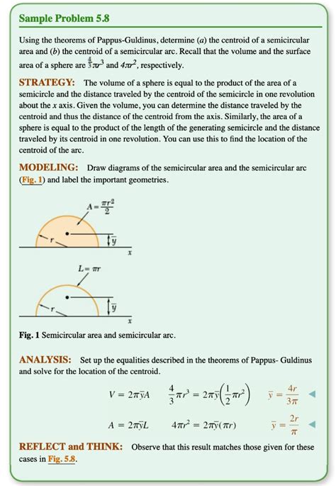 Solved Sample Problem 58 Using The Theorems Of Pappus Guldinus