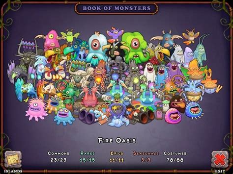 My Singing Monsters Msm Fire Oasis Breeding Chart Guide Games Finder