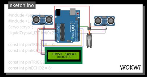 Tempat Sampah Otomatis Javier Buat Kir Wokwi Esp32 Stm32 Arduino