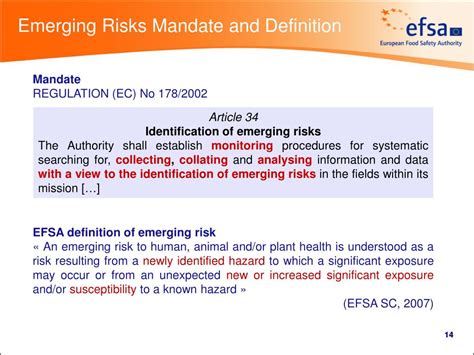 Ppt Efsa S Work On Contaminants And Emerging Risks Powerpoint