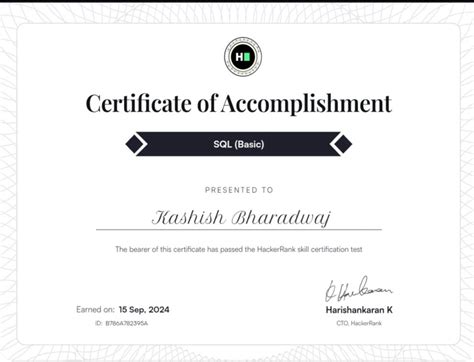 kashish bhardwaj on linkedin thrilled to have completed the sql basic